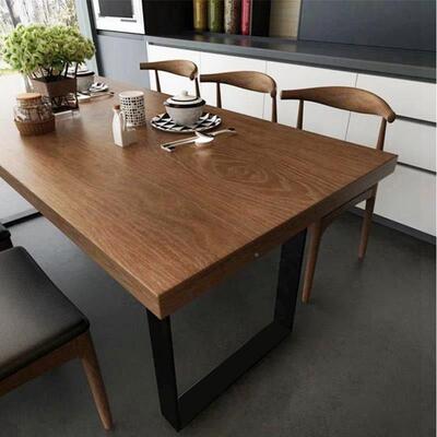 现代简约实木38110餐桌餐工厅台餐桌椅长组合会议桌桌办公桌作洽