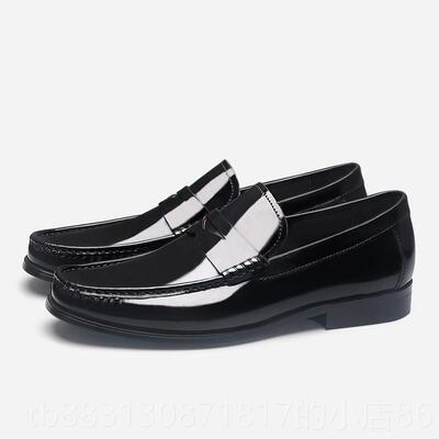 正品新款男士乐福鞋男真皮气春秋英休伦鞋一脚蹬闲懒人透商务正装