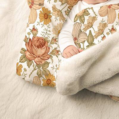 Funlife法兰绒真包空装双层保暖露不绒毛毯印EKK花掉营午睡毯WB00