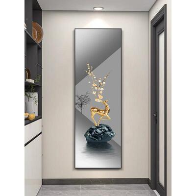 大尺寸电表箱装画免打壁孔配电箱遮挡电盒闸BQ2024.2开关挂画福鹿