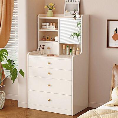 实木头柜梳妆台一柜体边家用卧室床头物柜床小储户型床边收纳UEL