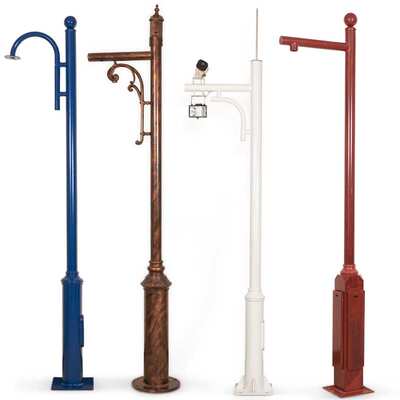 监控立杆3米3.5米4米6米监控杆子八角八棱不锈钢立柱气象小区道路