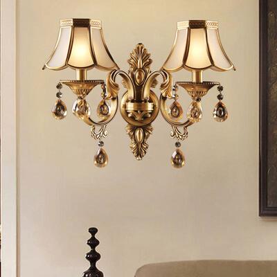 双头欧式水晶灯海地中过道玄47354关阳壁台灯走廊墙灯床头壁2885