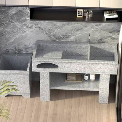 户拼外天然花岗岩庭洗衣池院头水槽阳台大理石55110洗菜石槽接洗