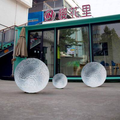 户外LED球形草坪灯花园泳池装饰灯圆院园庭LQN景观球创意月球林灯