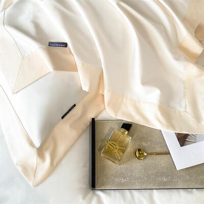 60纯上支双股长绒棉棉四件套100棉床单被全套简约轻奢LMT高端床用