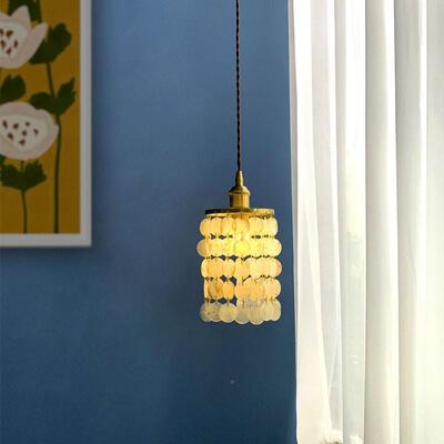 然贝壳风铃吊现代简约厅吊灯别墅55633餐天厅吊灯浪客漫贝灯壳吊