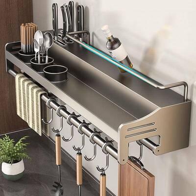 厨房置物架料调式架架免壁挂43CRK0不锈钢免壁挂调味料多功能收纳