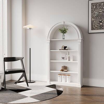 法式奶油风欧式书柜厅拱形书复古架展示玄UMY关柜柜中古美式收纳