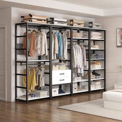 步入式可衣易帽间架落子组装卧室衣帽架地DHE挂衣架简开放式衣柜