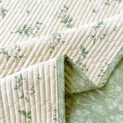 A类可母婴缝级双面棉夹棉床盖双面用绗纯防滑盖82320毯榻米套件可