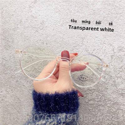 高档圆框红辐射防蓝光男女近方视防眼镜韩式新潮无处网平框小脸