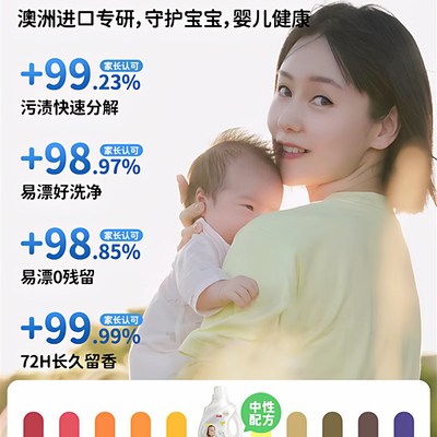 儿童洗衣液婴儿新生婴幼儿宝宝内裤内衣家用抑菌酵素专用持久留香