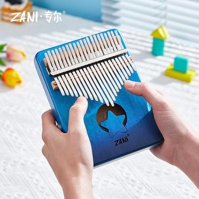 正品za桃ni拇指钢琴17音卡林巴琴花芯手指琴众小乐器五指琴实木21