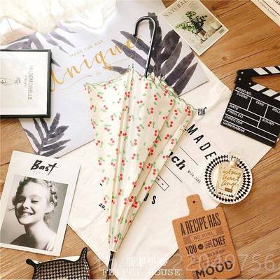 正品in小女清新日式钩超轻太折阳伞七折叠式太阳伞樱桃防晒伞学生