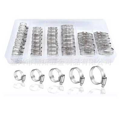 供-40 pcs不锈钢卡箍盒装现货 适用于各种管道可调节