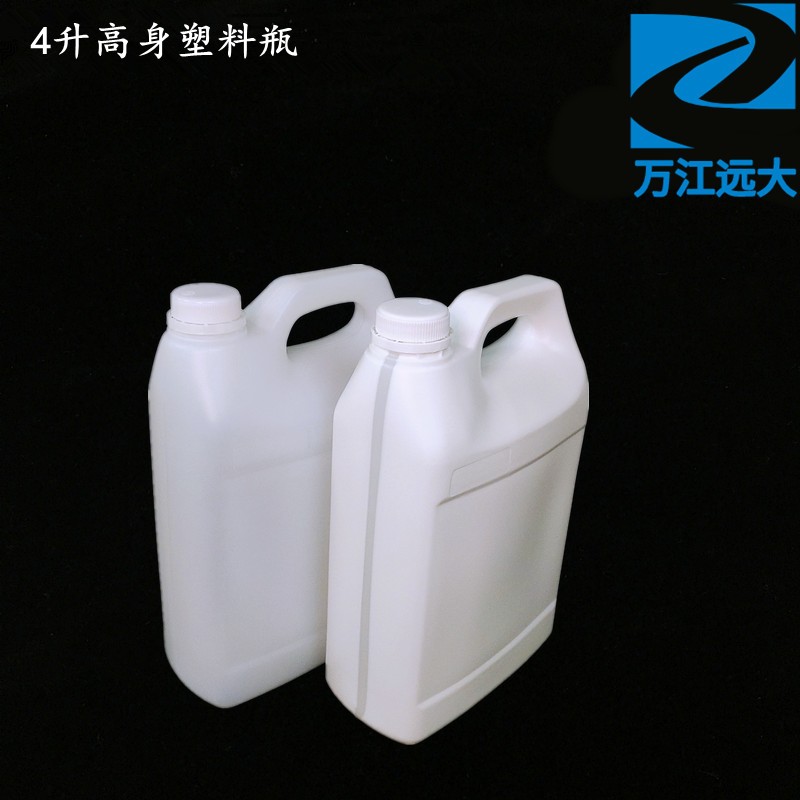4L塑料瓶4升PE扁桶化工油酒水胶水壶塑胶包装桶罐带盖食品级8斤装