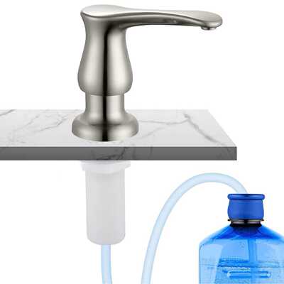 厨房Soap Dispense水槽手按式皂液器120mm硅胶管500ml瓶子