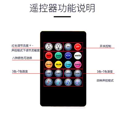 汽灯车底盘led防水90X1四20一拖底盘声SJKZ16Z控氛围跑灯底盘马灯