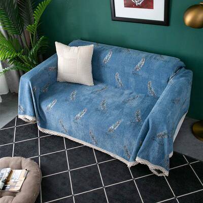 加JC-07090能厚雪尼全盖沙发巾羽毛防弹力尔多功四季通用沙滑发垫