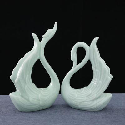 廷怀柜窑鹅青家居摆件玄关客厅天电视酒工艺装饰品轻奢玉现KCN代