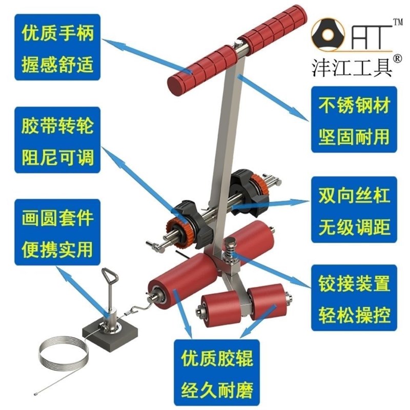半圆划线器胶带划线机地坪划线神器篮球场车位划线器贴纸机美纹纸