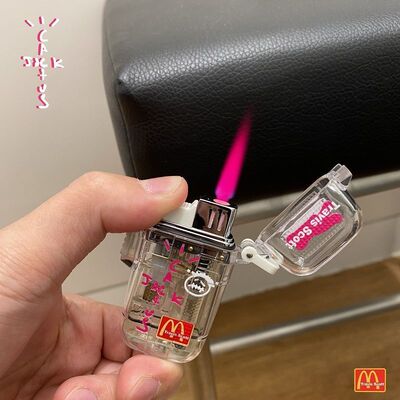 【】Travis Scott x McDonald's麦当劳粉色火焰打火机