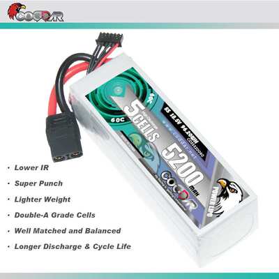 鹰氪CODDAR 5200MAH 5S 18.5V 60C长续航航模RC车模船模锂电池