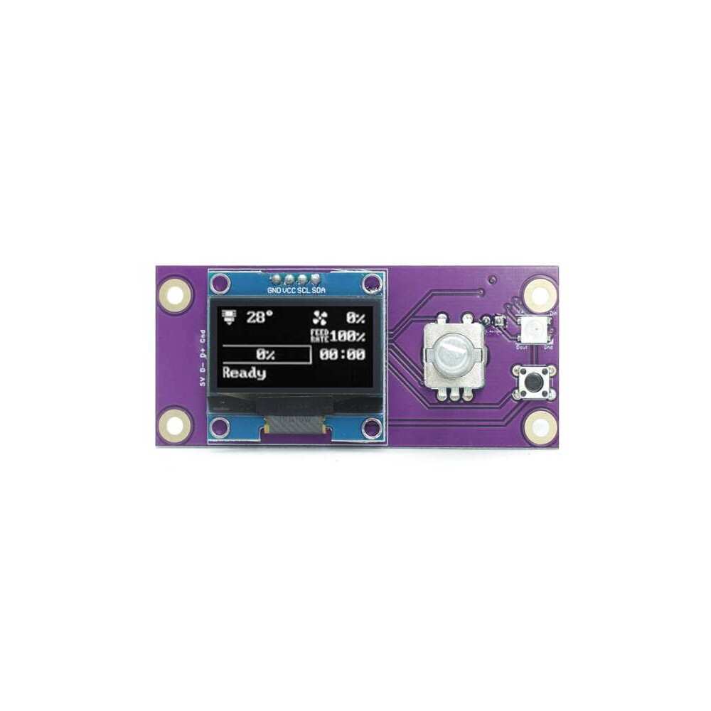 VoronV01 2 OLED显示屏适用树莓派 双子座RGB灯 3D打印机配件面板