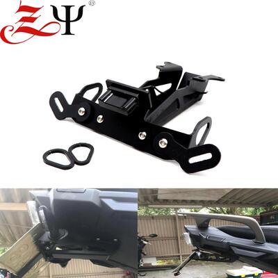 适用雅马哈 MT-09 Tracer 900 FJ-09 摩托改装件带灯折叠短牌架