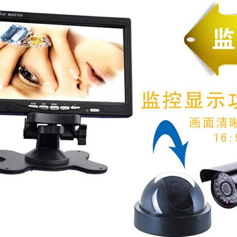 高清7寸800*480后视镜显示器高清显示器车用摄像头显示屏倒车影像