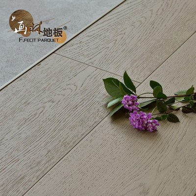 出口地板2022新款雪月三层实木橡木清冷侘寂风高级灰含安装精选款