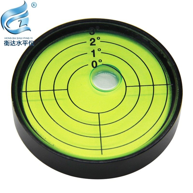 圆形水平仪水准气泡万象水平泡水平尺水平泡珠高精度水准仪迷小型
