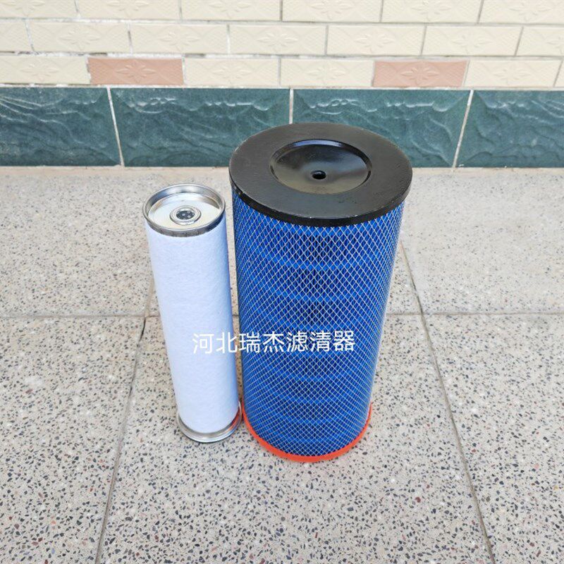 适配新款K2043空气滤芯收割机农用车机械k2043空滤清器上pu下铁