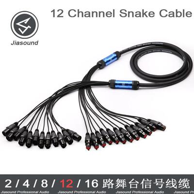 AUDIO XLR Snake Cable 12 通道音频信号线缆车舞台灯光传输线