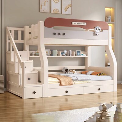 实木高低床男孩女孩上下床双人儿童床两层上下铺床松木子母双层床