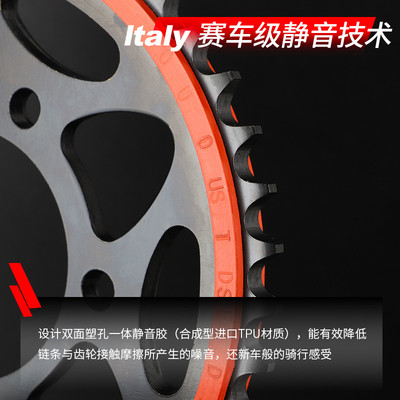 适用钱江追350 SRK350 赛600改装静音牙盘链轮佂和油封链条三件套
