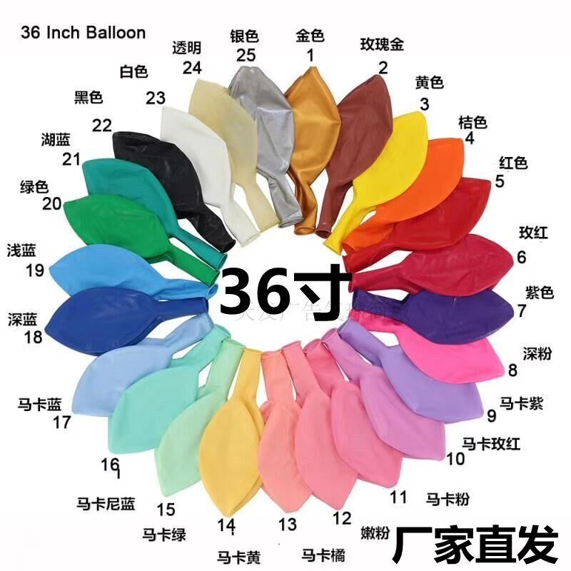 36寸大气球正圆透明加厚大号结婚地爆球装饰布置防爆乳胶汽球