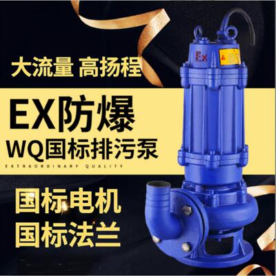 7.5kw防爆污水泵排污水泵防爆矿用潜水泵 BWQ防爆证BT4/CT4