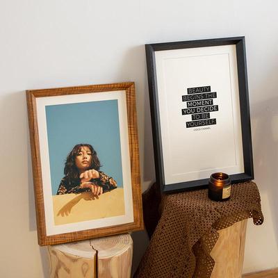 实木大画框挂墙装裱A4海报油画棒相框4k可做任意尺寸广告框架