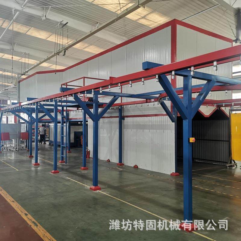轨道悬挂式喷涂流水线自动静电喷涂设备 工业涂装喷漆喷粉流水线