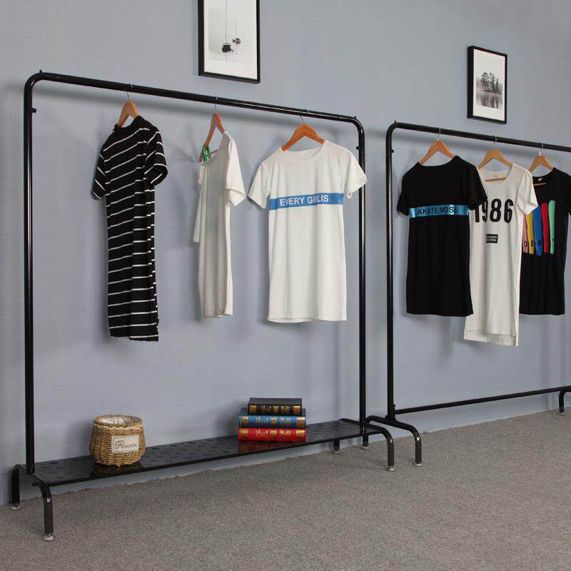 铁艺服装展示架 落地展示架复古 服装店衣架男女装落地架衣架