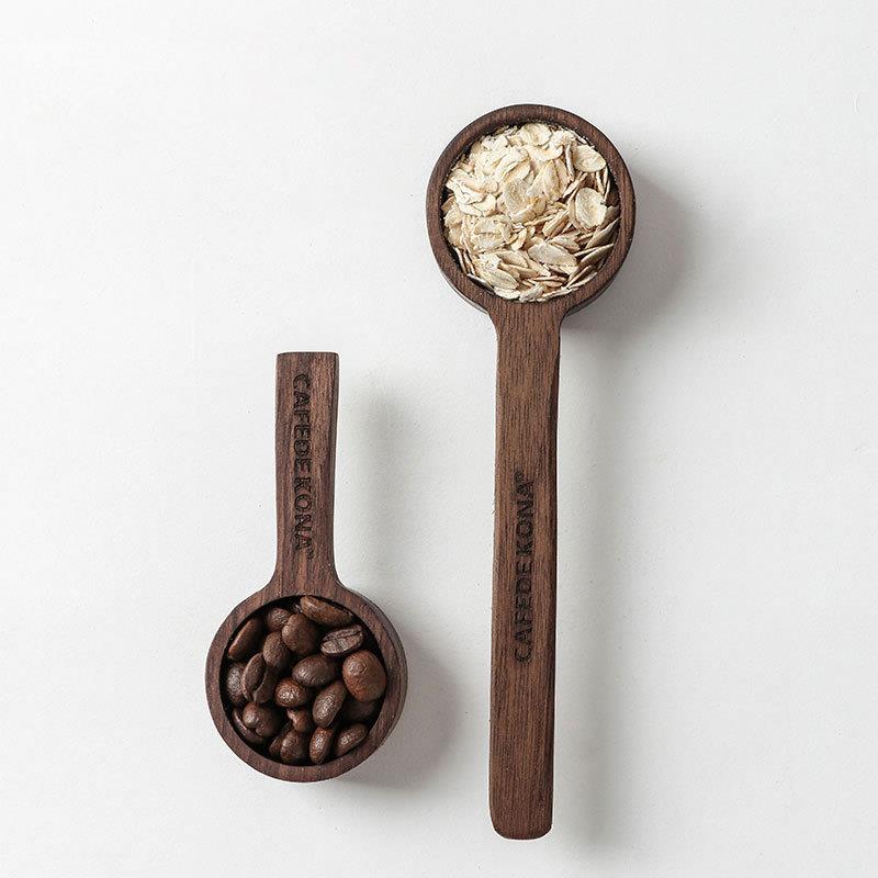 CAFEDE KONA 咖啡豆量勺 木质量粉勺 咖啡粉取量勺 计量匙小木勺
