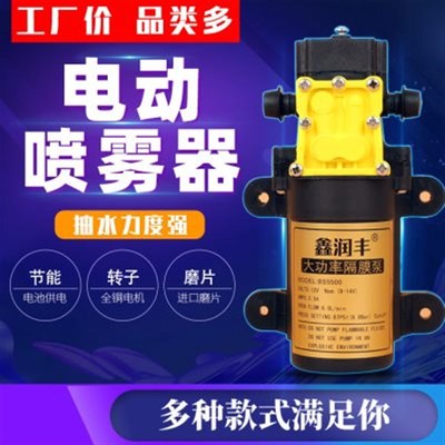 电动喷雾器水泵高压抽水泵小马达12V农用自吸隔膜泵双泵电机配件