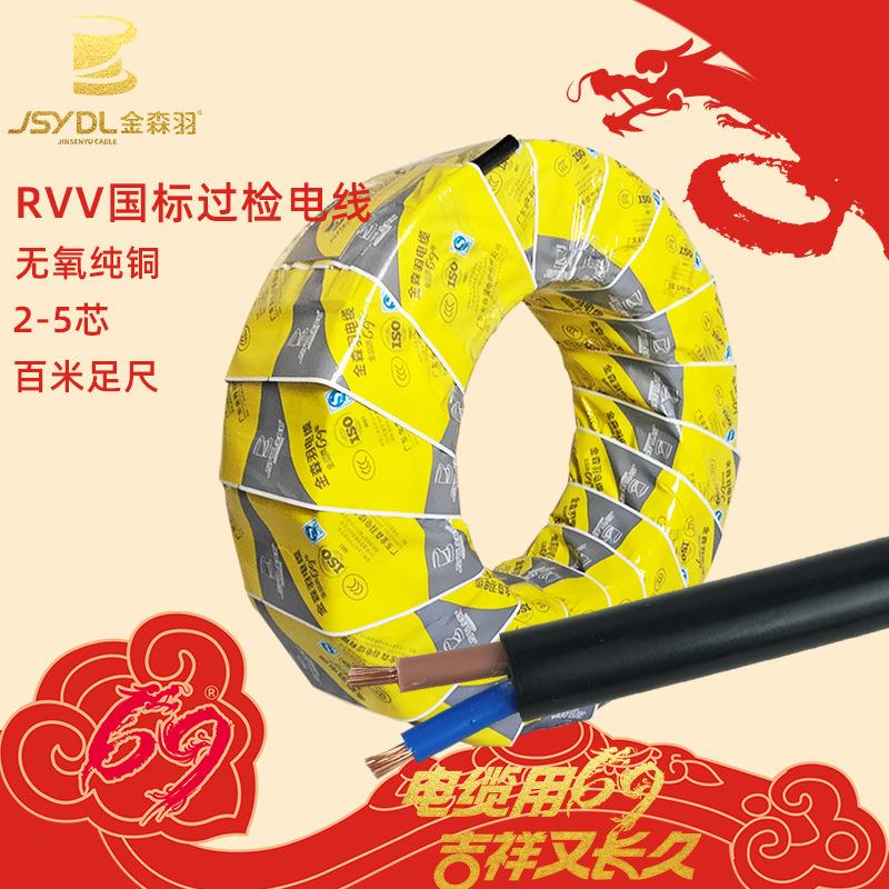 国标rvv电源线电缆线护套线软家用铜芯线电线工程拖把线
