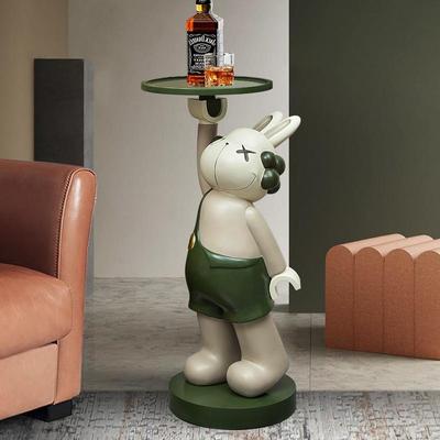 创意大型开业迎宾兔托盘落地摆件客厅沙发电视柜装饰乔迁新居礼品
