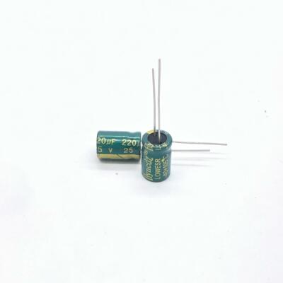 厂家直销 铝电解电容25v220uf 220uf25v 高频低阻电解电容