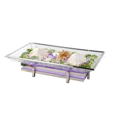 豪华酒店刺身冰盘带LID灯大型刺身冰盘自助餐海鲜架保鲜冰盘
