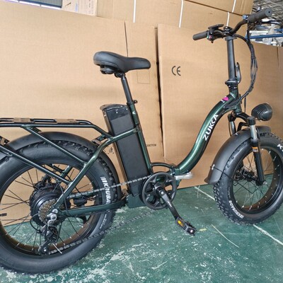 ebike20寸折叠铝合金胖胎雪地锂电助力电动山地自行车出口沙滩