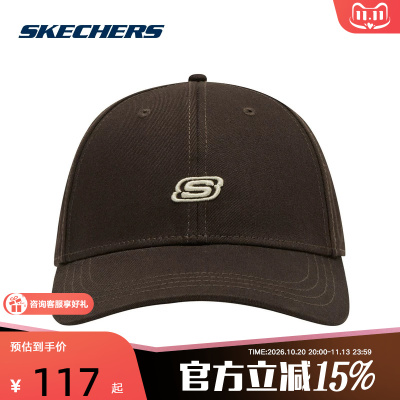 Skechers斯凯奇26春夏男女同款棒球帽字母刺绣时尚鸭舌帽L126U023